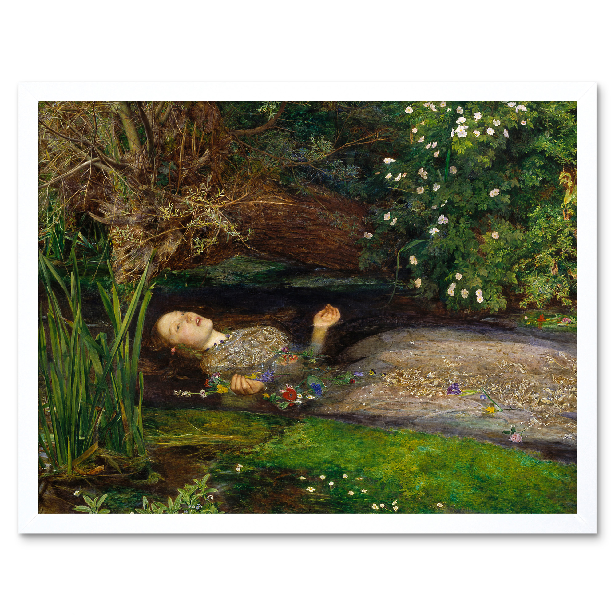 John Everett Millais Ophelia Shakespeare Nature Landscape River Death ...