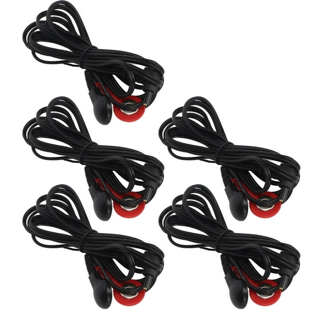 TENS Electrode Wire,5pcs Black Electrode Wire Massager Electrode Wire ...