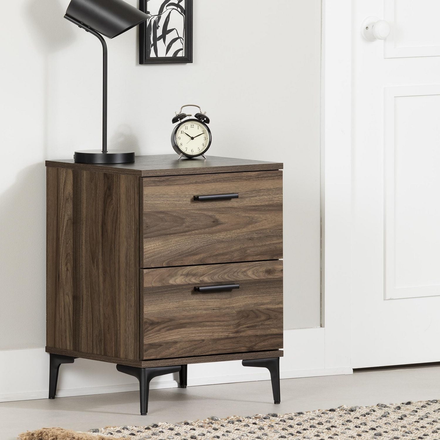 Click here for South Shore Musano 2-Drawer Nightstand With Metal... prices