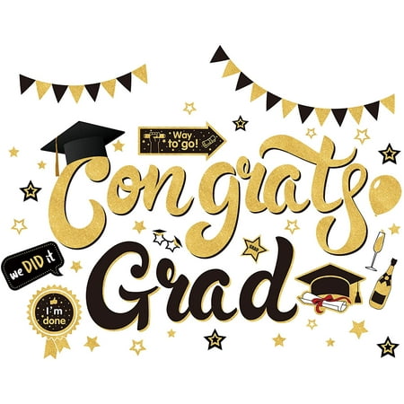 Graduation Garage Decoration Stickers 46Pcs Congrats Grad Garage Door ...