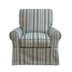 The Hamptons Collection 36” Pure White Fabric Slipcovered Swivel ...