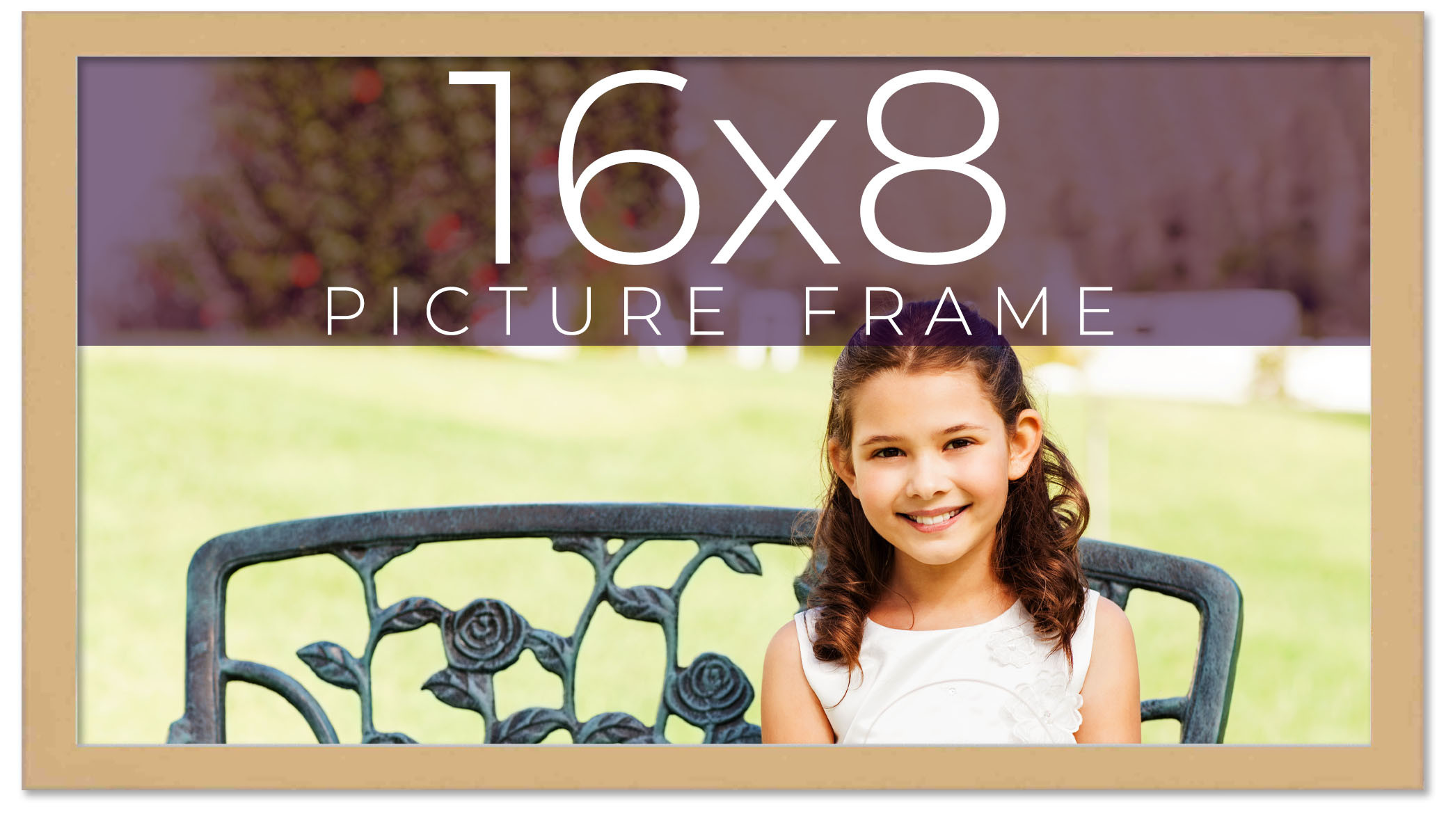 16x8 Shadow Box Frame Brown | 0.875 inches Deep Real Wood Contemporary ...