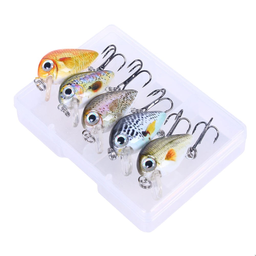 Leke 5pcs Fishing Lure Hard Bait Crankbaits 2.7cm 1.5g for Bass Catfish ...