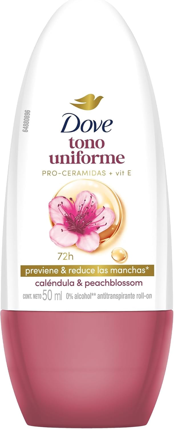 Dove Desodorante Antitranspirante Roll On Tono Uniforme con Caléndula y ...