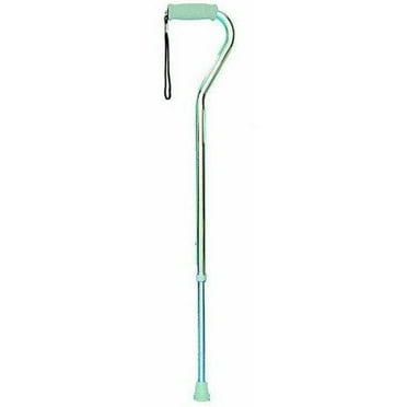 Hugo Adjustable Offset Handle Cane with Reflective Strap, Aquamarine ...