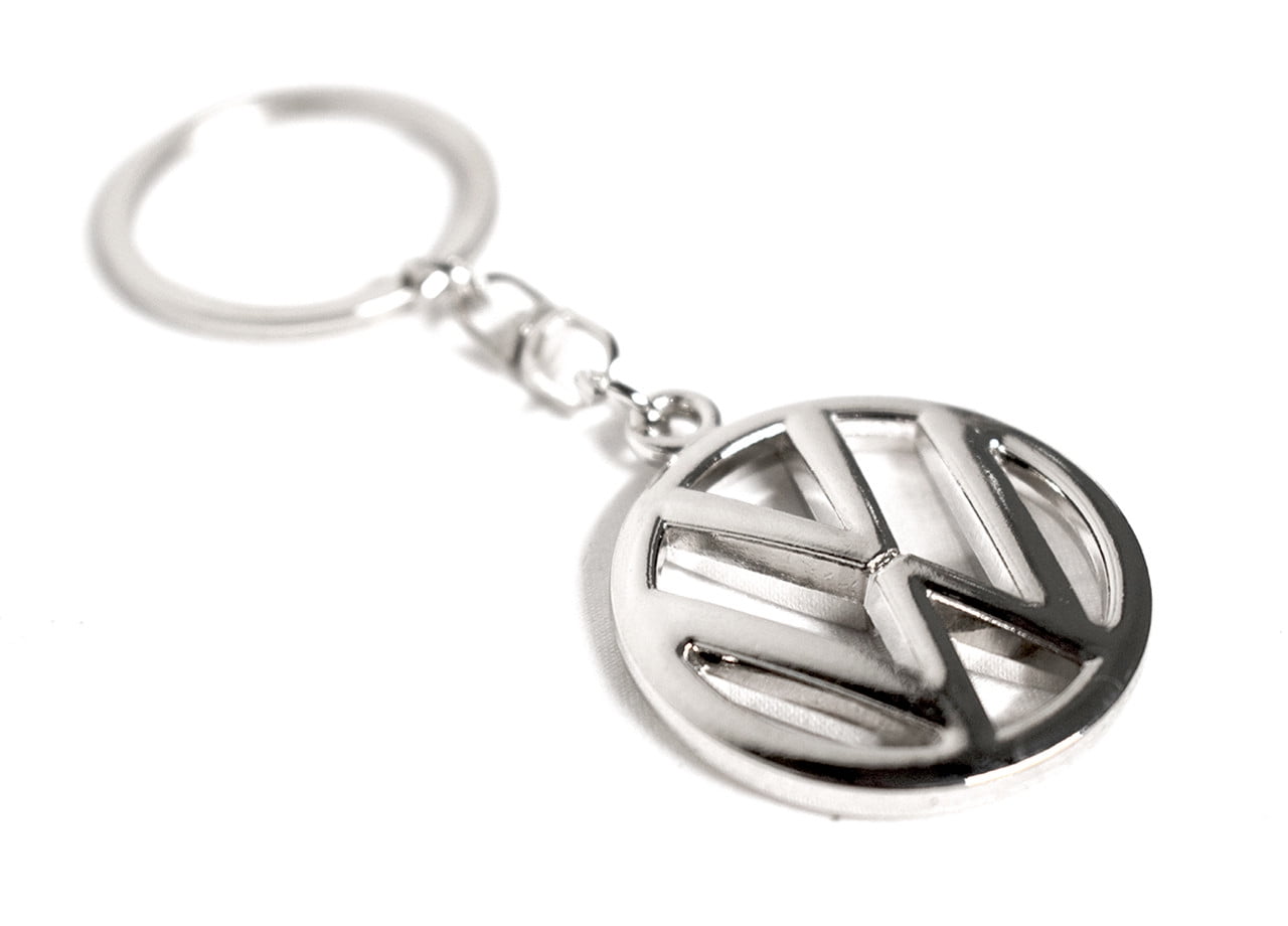 Volkswagen 3D Chrome Metal Car Logo Emblem Keychain Key Ring Accesories ...