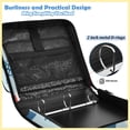 Blue Whale Sailor Pattern 3 Ring Binder Bag Zipper Binder Organizer ...