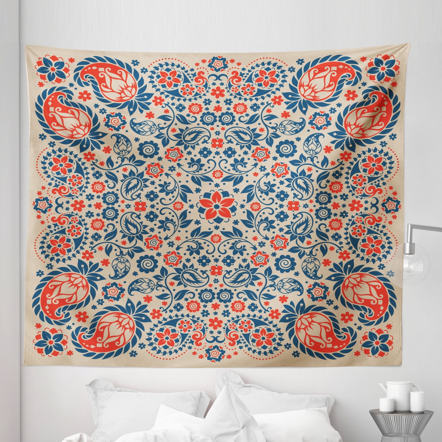 Paisley Tapestry, Floral Ornate Pattern Cultural Folk Persian Middle ...