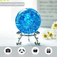 6CM Colorful Crystal Ball Paperweight with Cracked, Crystal Glass Ice ...
