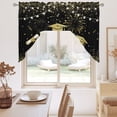 Black Gold Graduation Cap Swag Curtain Valance for Windows, Graduates ...