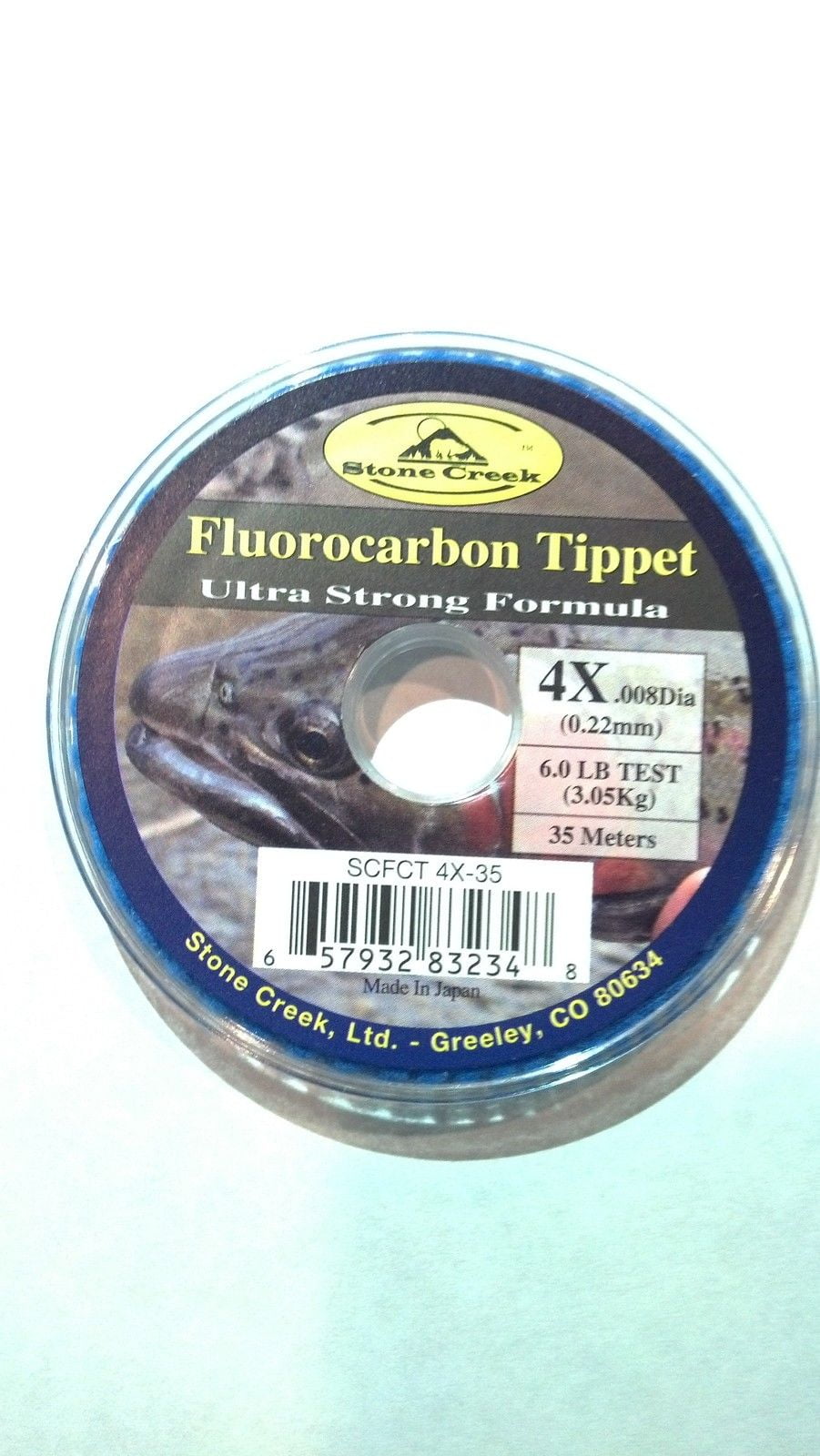 Stone Creek Fluorocarbon Tippet Spools 4X 35M - Fly Fishing - Walmart.com