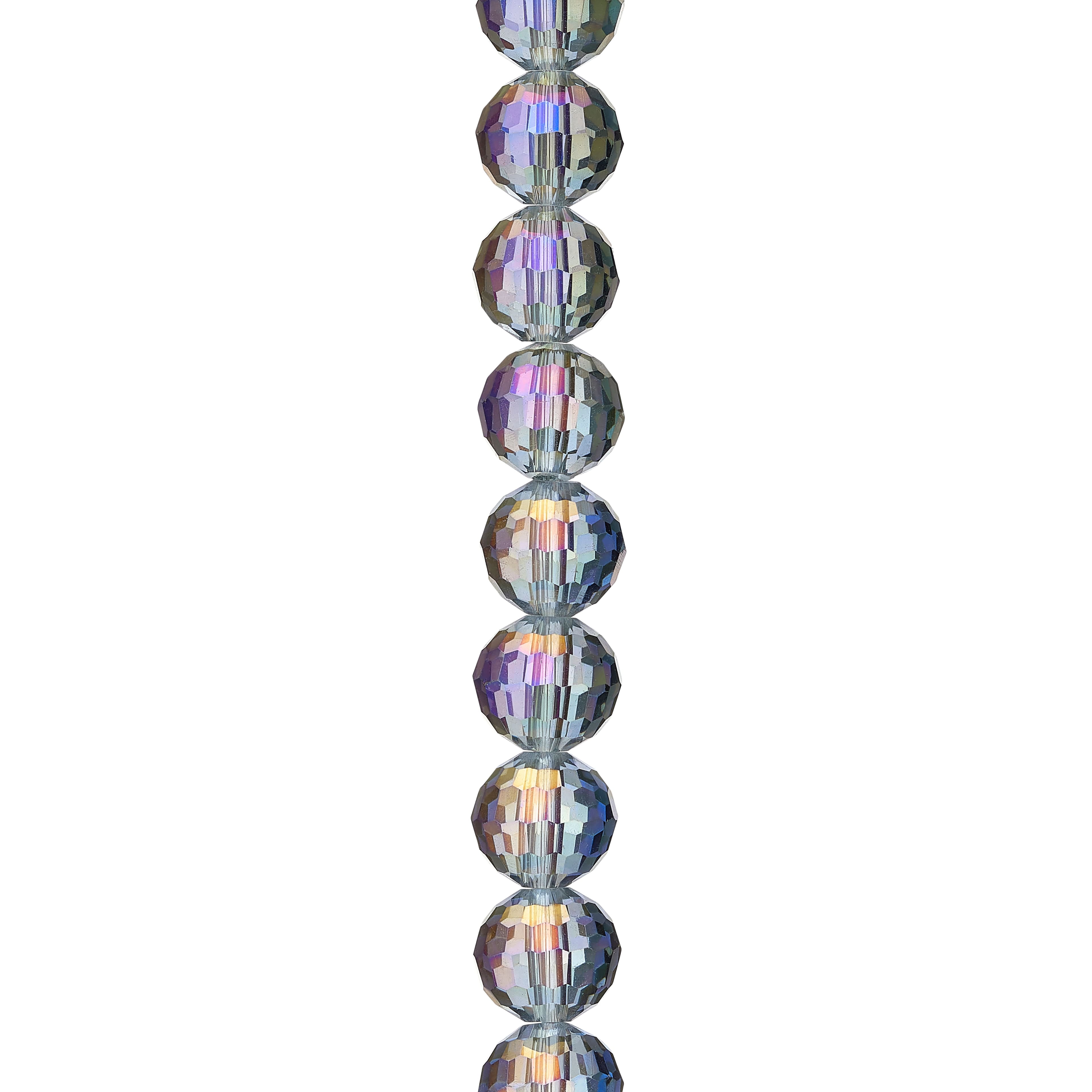 MICHAELS Purple Faceted Glass Round Beads, 10mm by Bead Landing ...