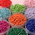 ERDOUY 100Pcs 6×5mm Solid Color Tube Acrylic Pony Beads, Barrel Plastic ...
