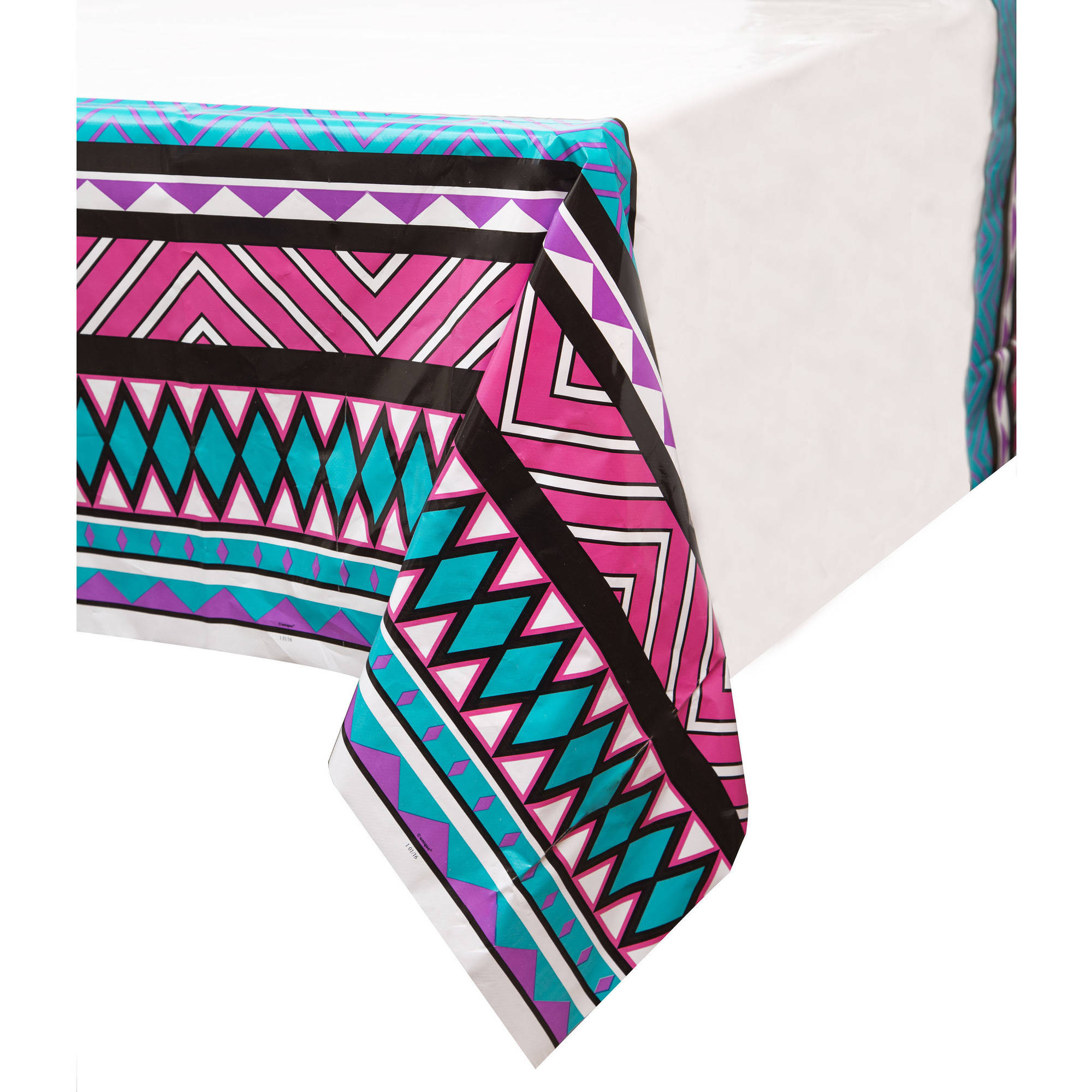Plastic Aztec Teal Table Cover, 84" x 54" - Walmart.com