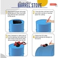 Barrel Woodstove Kit – Perfect for 30-55 Gallon Barrel Metal Barrel ...