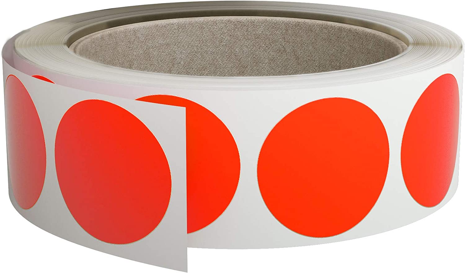 Label Rolls 25mm Fluorescent Red Stickers 1 Inch - 600 Pack - Walmart.com