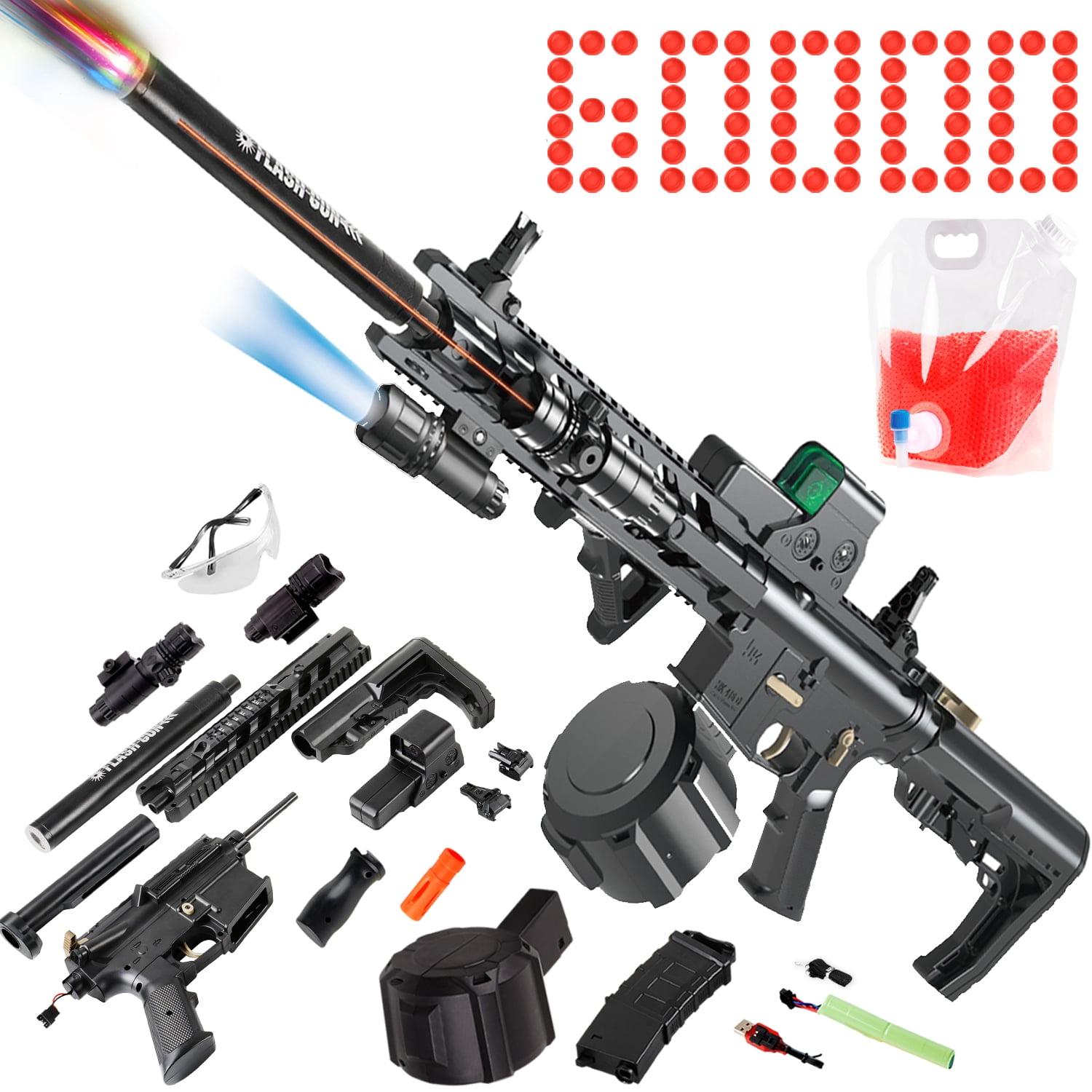 Pistola De Hidrogel M416 Lanzador Electrica Con Bolas Láser | Walmart ...