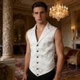 Aellinatey Gothic Waistcoat Victorian Medieval V Neck Button Up Suit ...