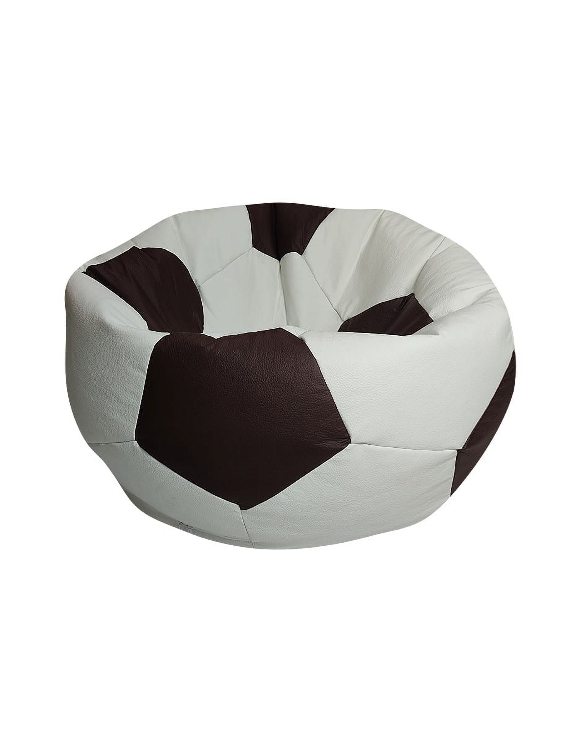 Puff Balón De Soccer Grande Confortable Blanco/Chocolate® | Walmart en ...