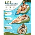 3-in-1 Inflatable Pool Lounge Chair,U Shaped Inflatable Pool Floats ...