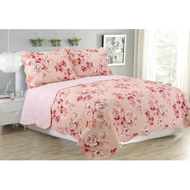 Suzy 3pc Reversible Quilt Set Rust - Queen Size - Walmart.com