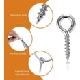 300 Pieces Small Screw Eye Pins 3 Sizes Screw Threaded Eye Pin Hooks ...