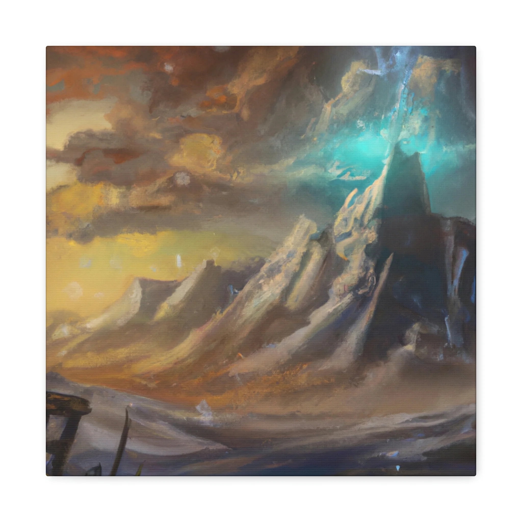 Snowy Mountain Steampunk - Canvas - Walmart.com