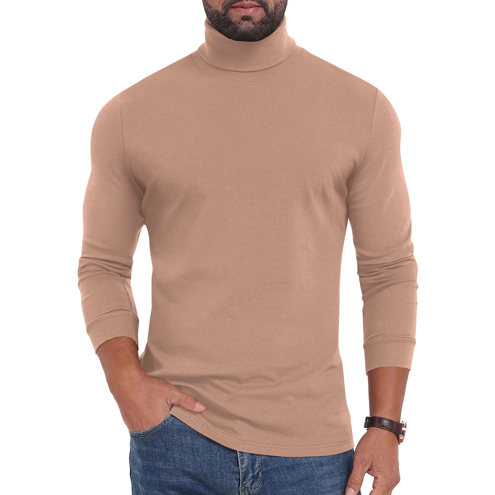 Click here for Miqool Mens Turtleneck Sweater Casual Long Sleeve... prices