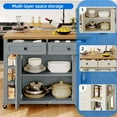 Uforic Kitchen Island Cart with Power Outlets, Kitchen Storage Trolley ...