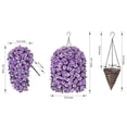 Artificial Pansy Flowers Light Purple 4Pcs with Basket for Outdoor ...