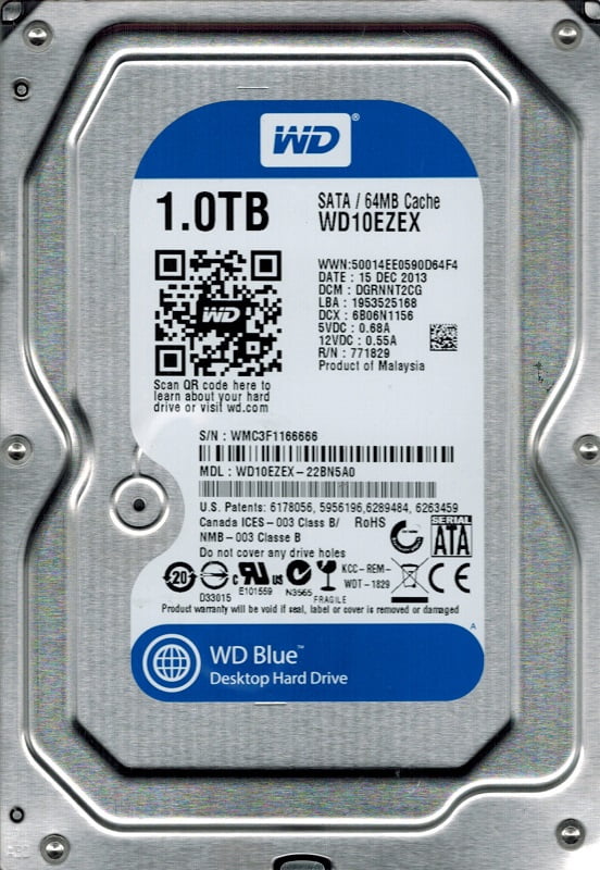 Western Digital WD10EZEX-22BN5A0 1TB DCM: DGRNNT2CG - Walmart.com