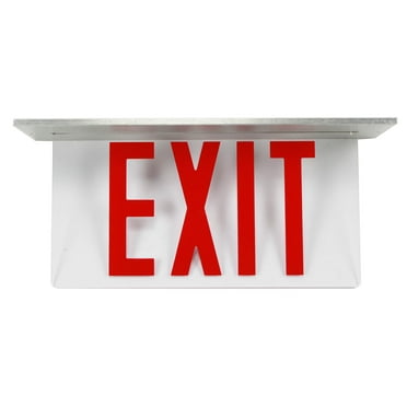Monument Led Exit Sign Light Red, Ac Only - Walmart.com