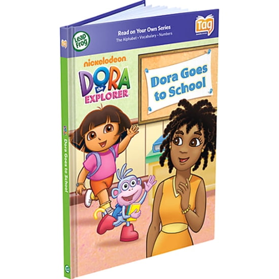 LeapFrog Tag Book: Dora the Explorer, Dora Goes to School Printed Book ...