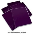 Extra Heavyweight Purple Plastic 2 Pocket Portfolio Folders, 12 Pack ...