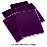 Extra Heavyweight Purple Plastic 2 Pocket Portfolio Folders, 12 Pack ...