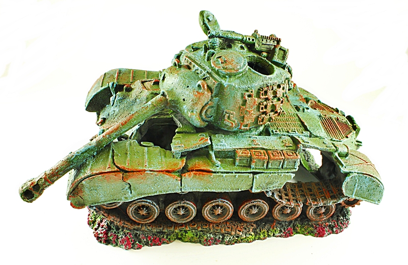 Military Army Battle Tank Aquarium & Fish Tank Ornament - Large Fish ...