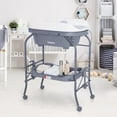 INFANS 2 in 1 Baby Bath Tub Changing Station, Portable Stand with ...