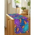 Burlap Table Runner 36 Inches Long, Coastal Orange Clownfish Coral Reef ...