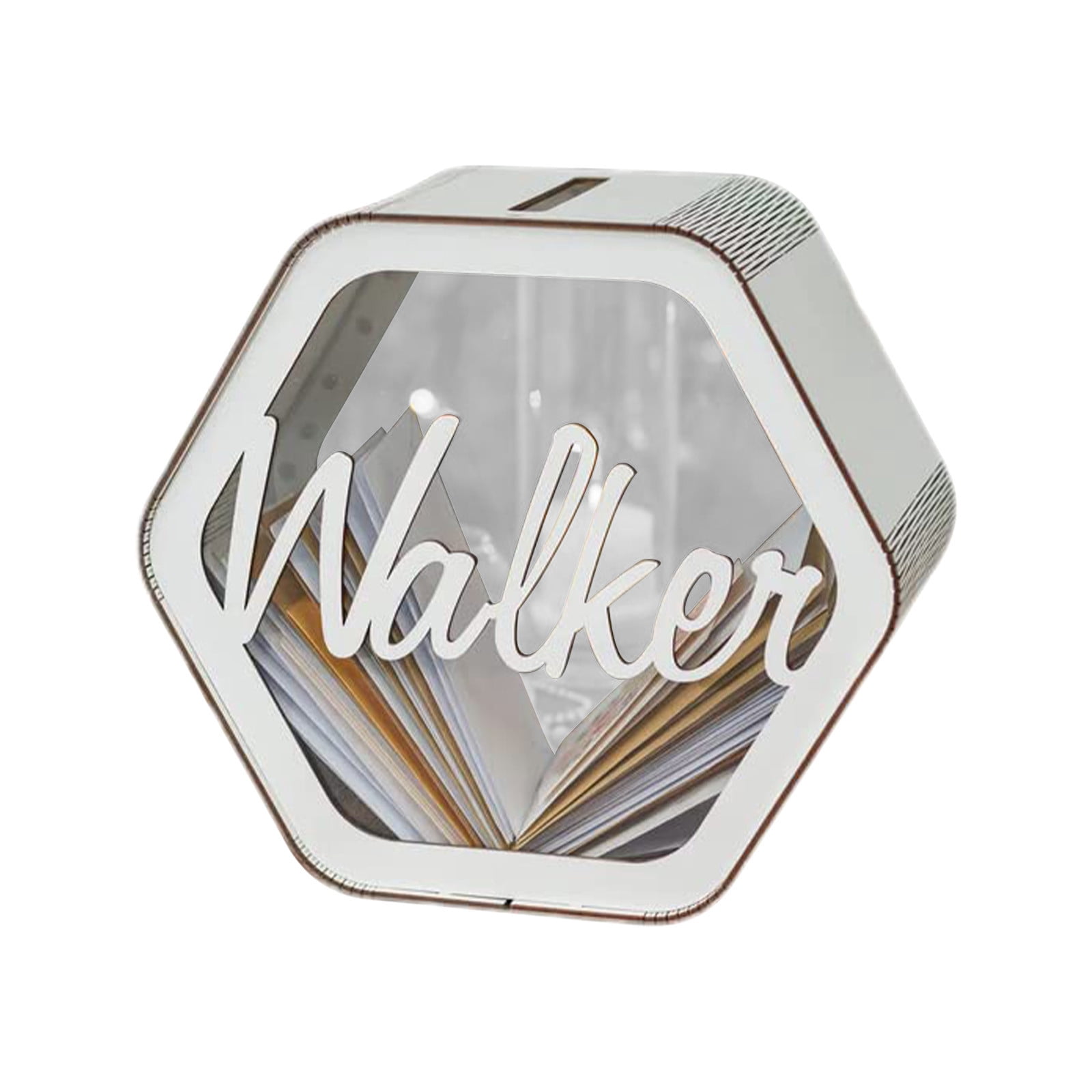 Wedding Card Box Personality Transparent Card Box Hexagonal Bank ...
