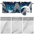 Blue Grey Geometric Kitchen Valances for Windows 54x18 Inch Kitchen ...