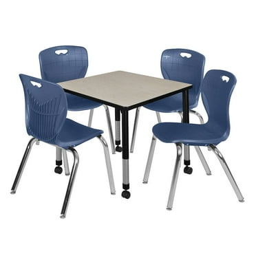 Regency Kee 48" Square Height Adjustable Mobile Classroom Table - Maple ...