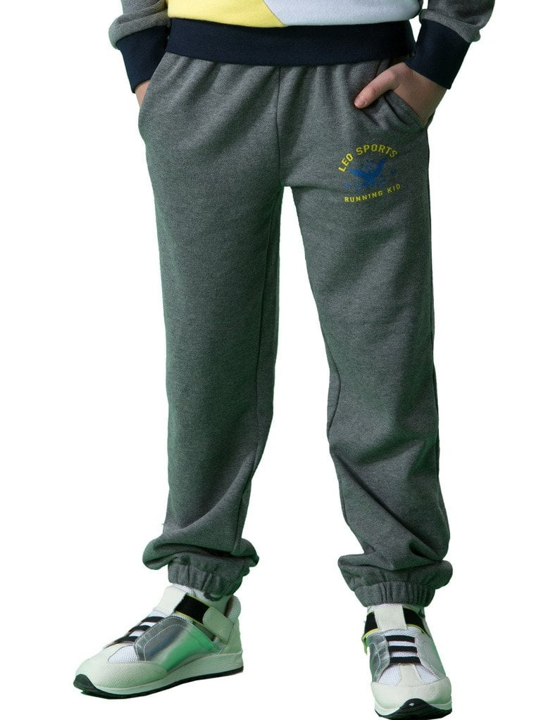 leo&lily big boys' sports fleece husky waist pants joggers trousers ...