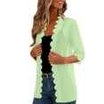 BSDJILFG Chiffon Tops for Women 3/4 Sleeves Lightweight Summer Floral ...
