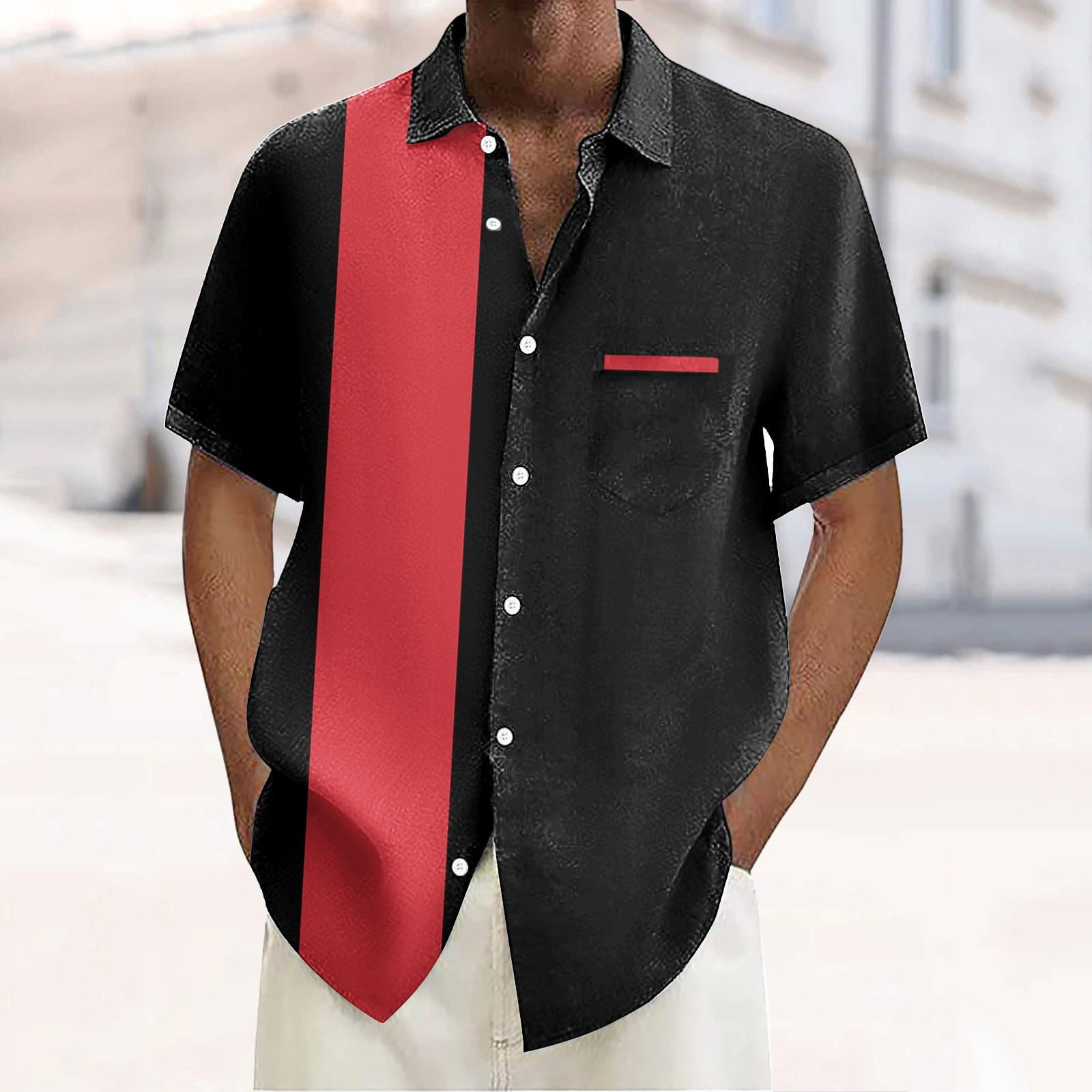 Click here for Ediodpoh Mens Vintage Bowling Shirts 1950s Casual... prices