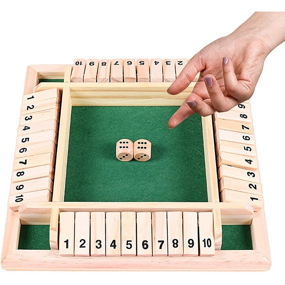 Wooden Board Game, Classic Dice Game Board Game, Close the Box, Family ...