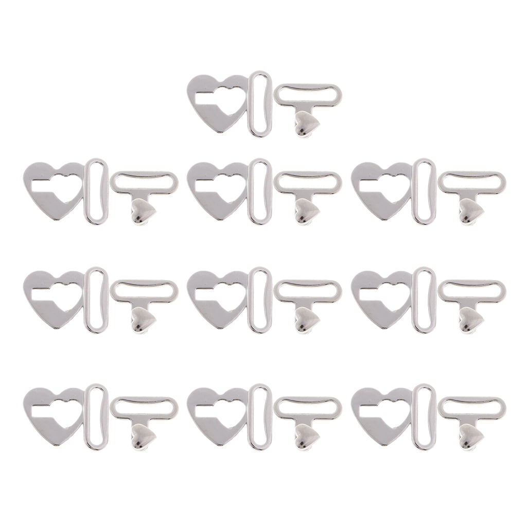 Silver Metal Closure Waist Extender Bow Tie Clip Hooks & Eyes Clasps ...