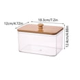 MMJ Storage Bins with Lids Clear Plastic Container with Wood Lid ...