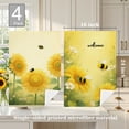 summer kitchen towels A painting of two bees flying over a field of ...