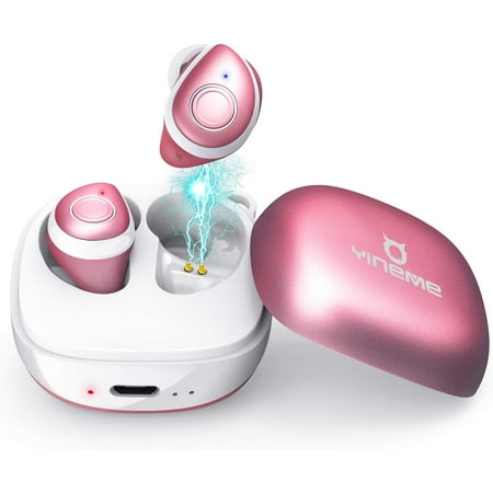 axGear Rose Gold Wireless Earbuds, Bluetooth 5.0 Earbuds Ergonomic ...