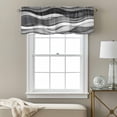 Black Grey Waves Valances for Windows, Abstract Water Ripple Valance ...